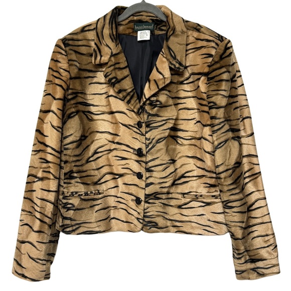 Harve Benard | Jackets & Coats | Harve Benard Vintage Fur Velvet Animal ...